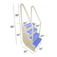 Confer Above Ground A-Frame Entry System with In Pool Steps, Warm Gray ...