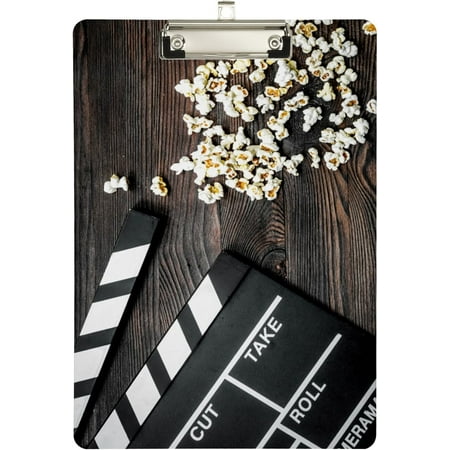 XDDJA Popcorn Wood Clapper Board Clipboard Hardboard Wood Nursing Clip ...