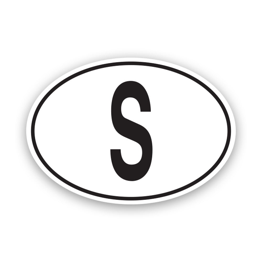S Sweden Country Code Oval Sticker Decal Self Adhesive Vinyl s-sweden-country-code-oval-sticker-decal-self-adhesive-vinyl