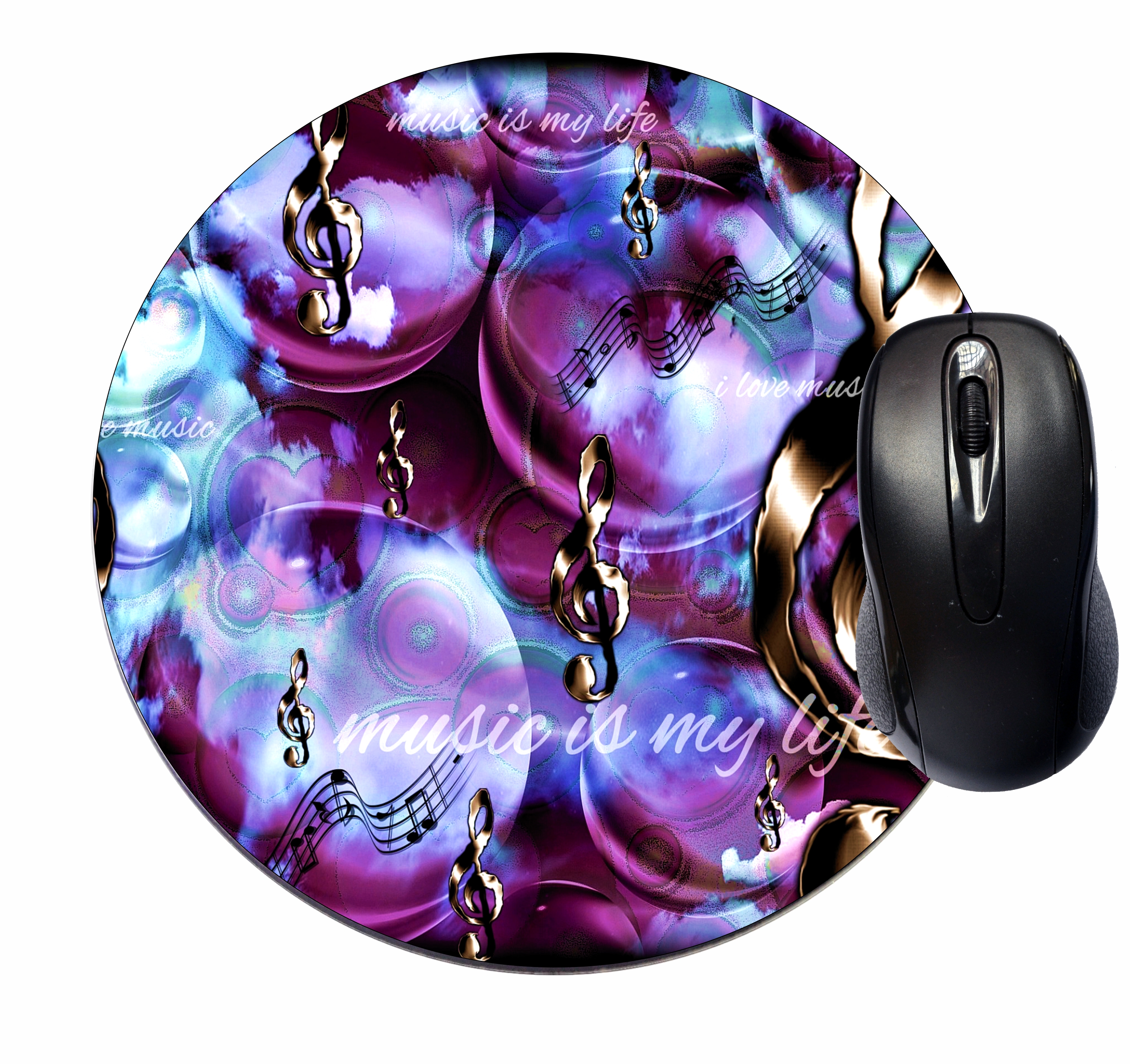 Mouse Mat Pad - Mousepad Cute Desk Round Circle Mousemat - Mouse Pad ...