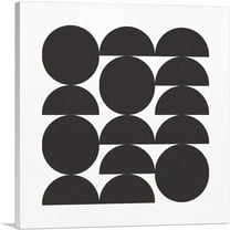 ARTCANVAS Mid-Century Modern A Window of Shapes Canvas Art Print - Size: 18" x 18" (1.50" Deep ...