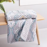Levtex Home - Olyria Coral - Throw - Damask Medallion - Grey, Taupe ...