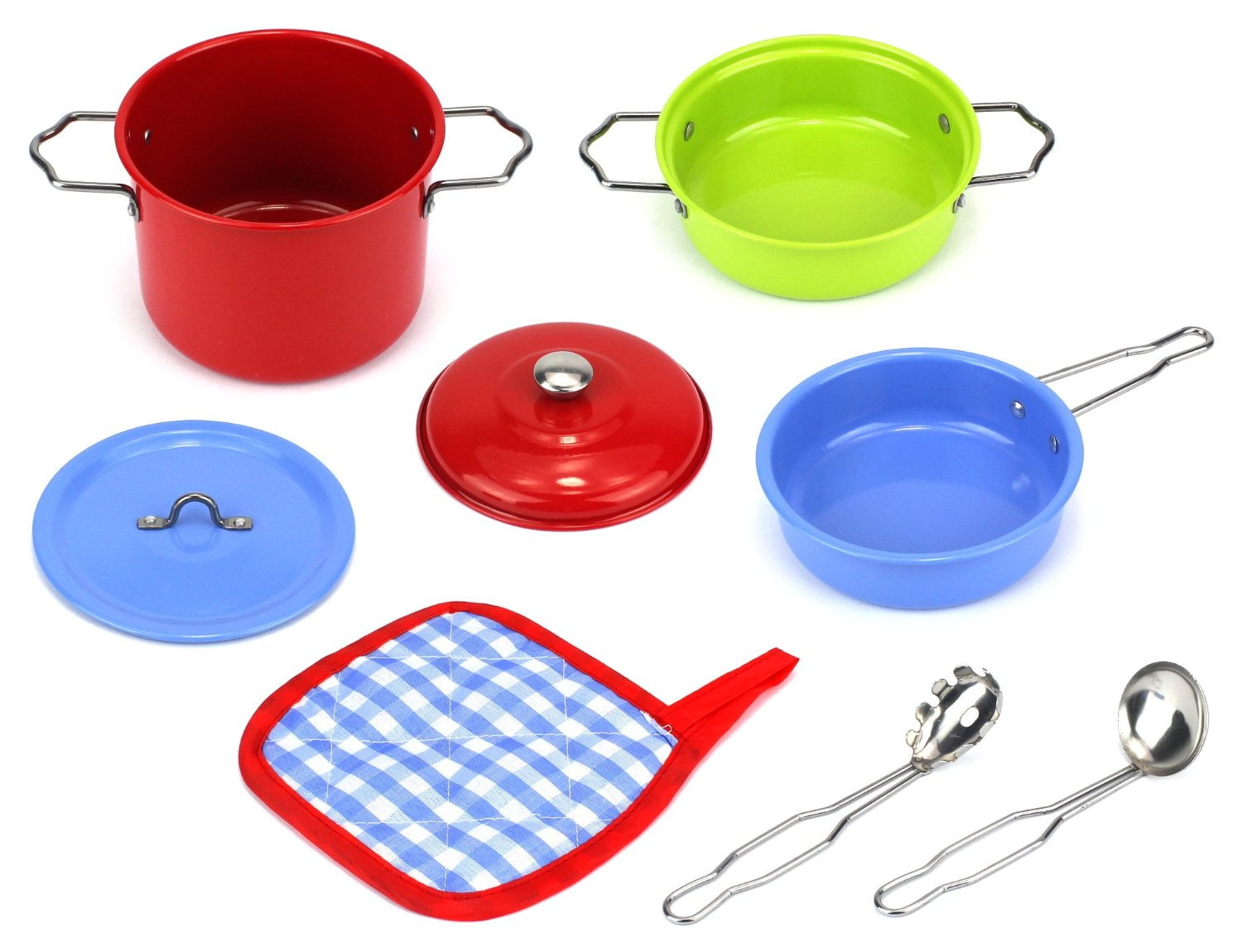 Little Chef Colorful 8 Pcs. Metal Children's Kid's Toy Kitchenware ...