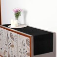 14 X 120 Inch Linen Table Runner - 100% Pure Black Farmhouse Table ...