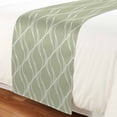 Bed Runner Sage Green Stripes Lines Bedding Scarves Soft Decorative Bed ...
