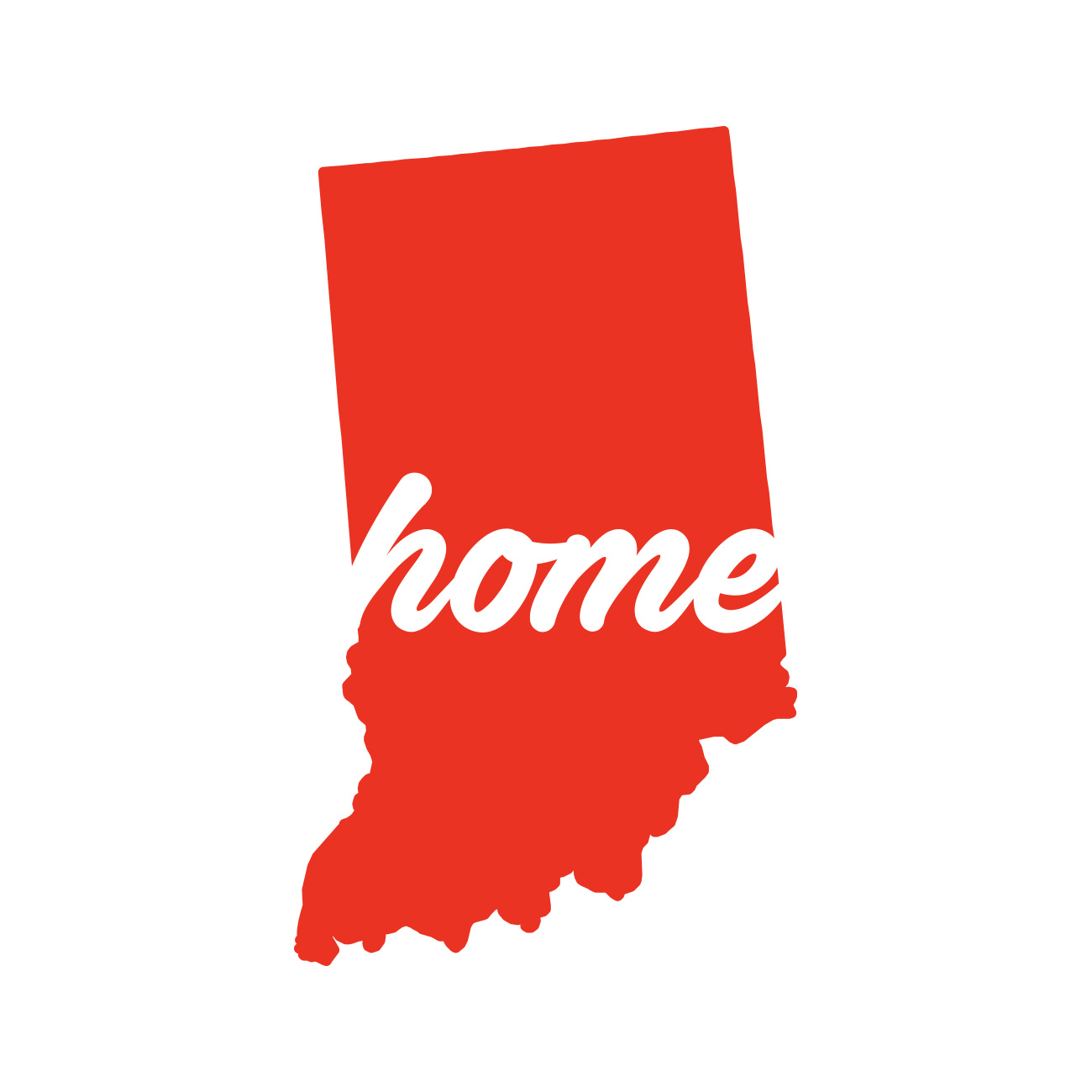 Indiana Home Sticker Decal Die Cut - Self Adhesive Vinyl - Weatherproof ...
