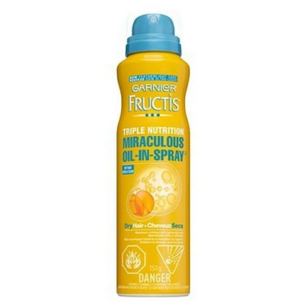 Garnier Fructis Triple Nutrition Miraculous Oil-In-Spray Dry Hair Touch ...