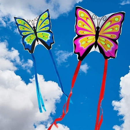 Light Wind Butterfly Kite - Butterfly Pink - Single Line Kite For ...