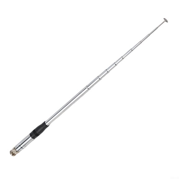 2x Telescopic BNC Radio Antenna 7-Section Stainless Steel for Police ...