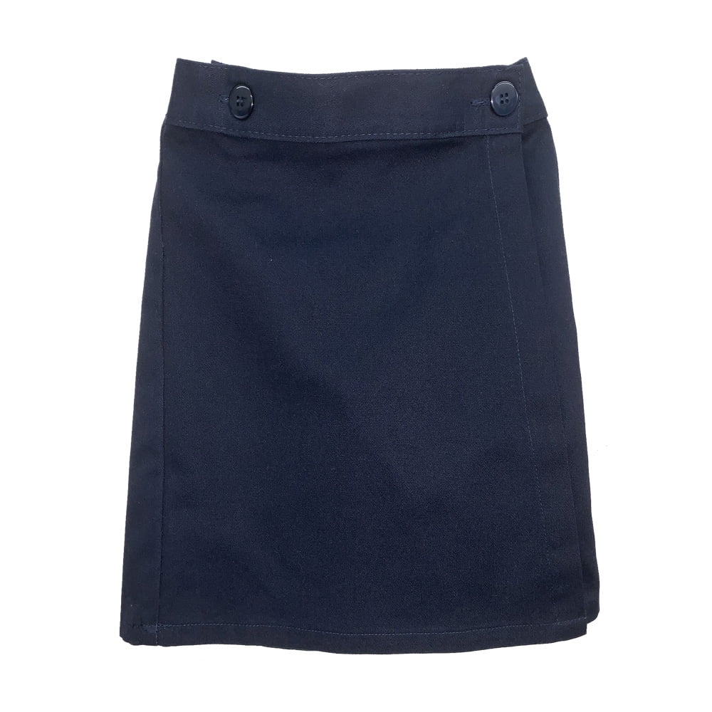 School Uniform Girls Wrap Front Solid Skort - Walmart.com