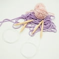 2pcs 10mm 12mm Bamboo Wooden Circular Sewing Crochet Knitting Needles ...