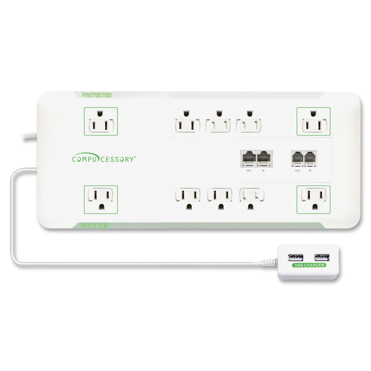 Slim 10-Outlet Surge Block Protector - Walmart.com