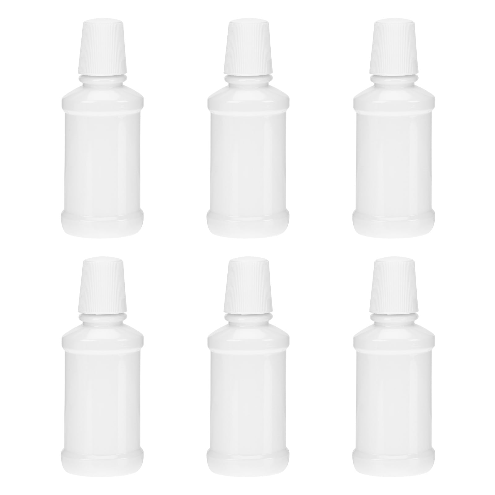 6PCS Portable Plastic Flat Bottle Sub-packing Mouthwash Bottle Oral ...