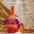Porseme 100ml Rose Gold Essential Oil Diffuser 3D Glass Aromatherapy ...