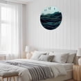 10 Inch Abstract Waves Wall Clock, Geometric Gold Line Mountain Sky ...