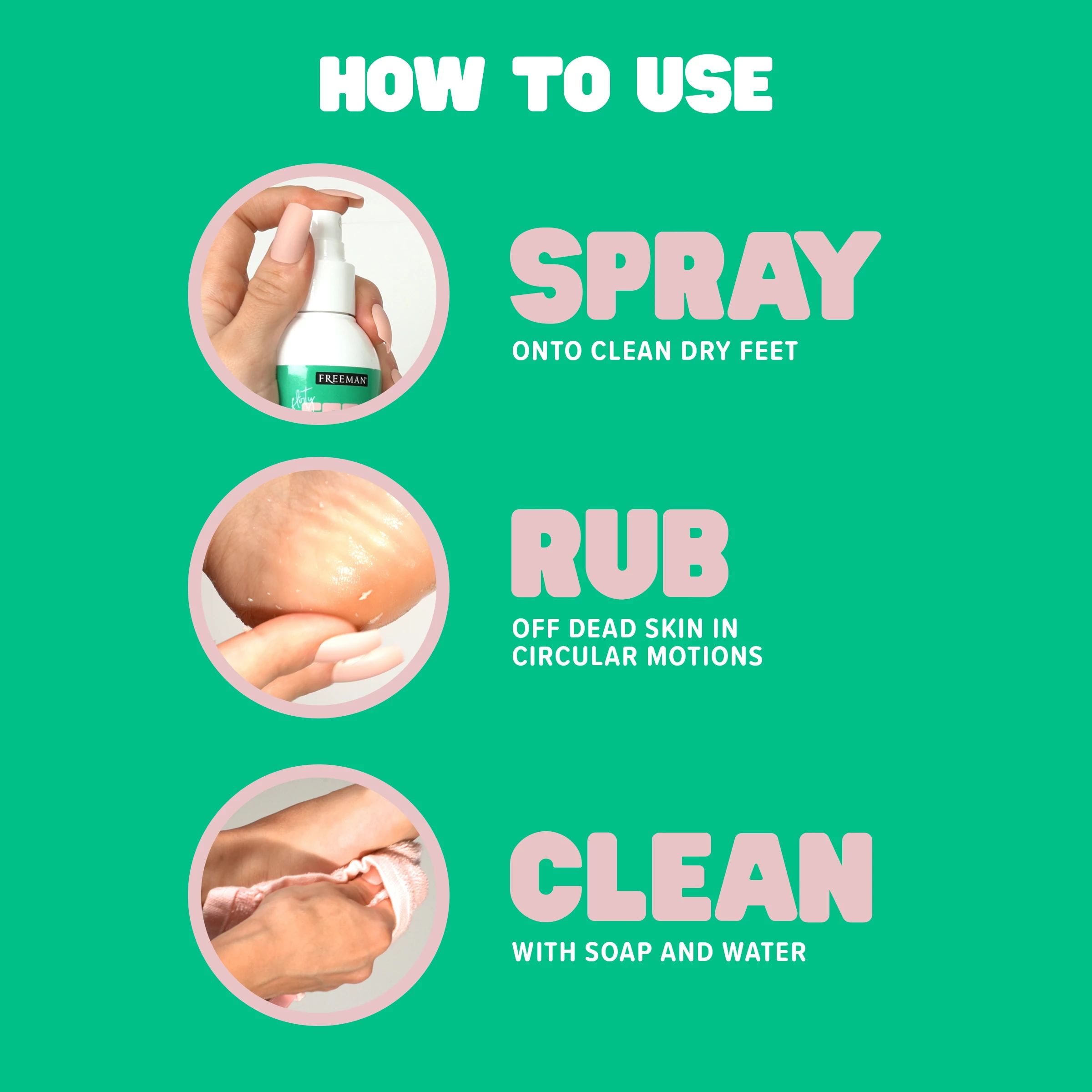 Freeman Flirty feet Coconut & Aloe Softening Peeling Foot Spray, 4 fl ...