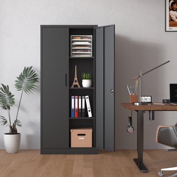 Magshion Metal Cabinet, 36" Tool Steel Locking Cabinet with Doors ...