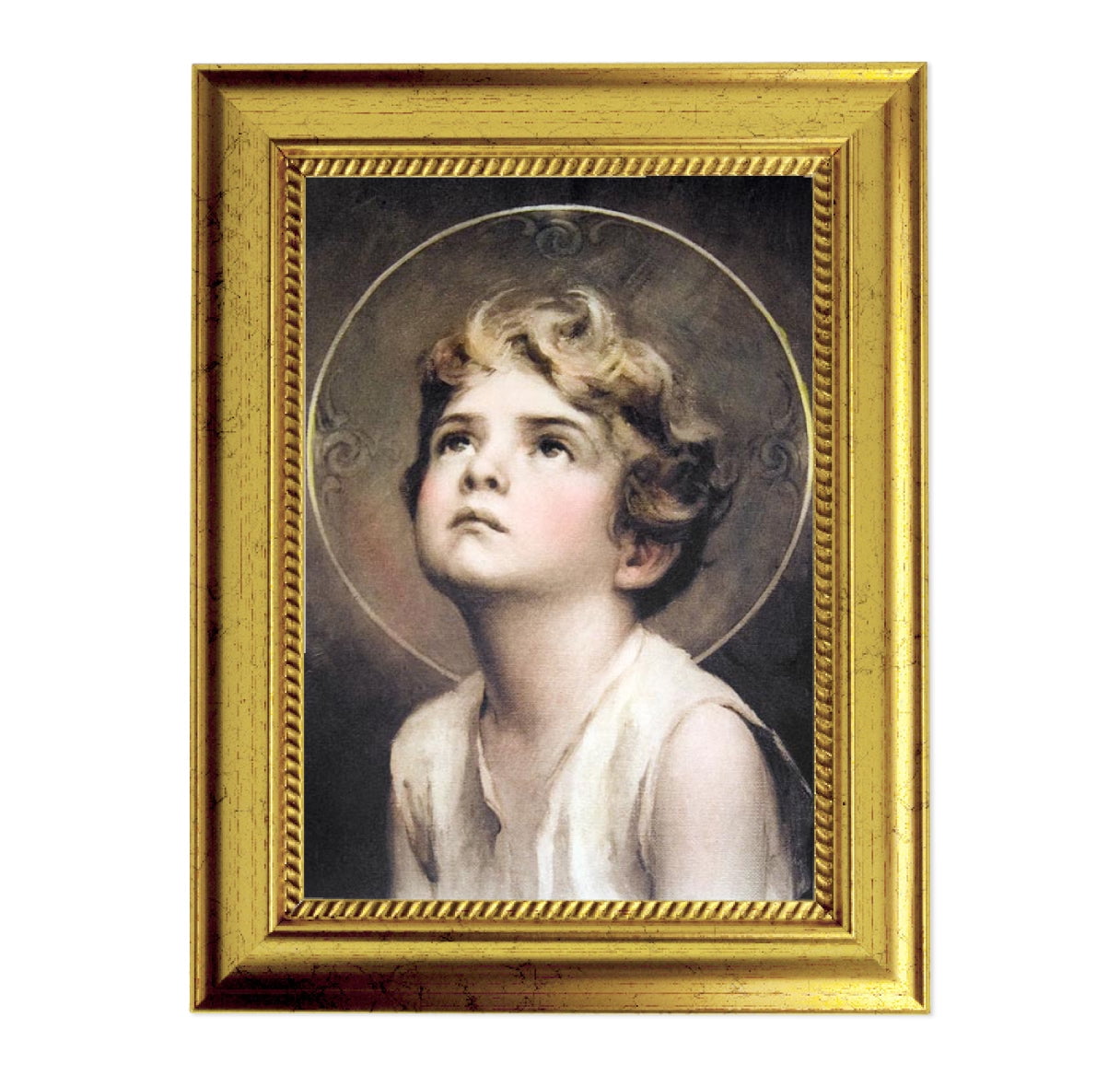 Divine Innocence Picture Framed Wall Art Decor Small, Antique Gold-Leaf ...