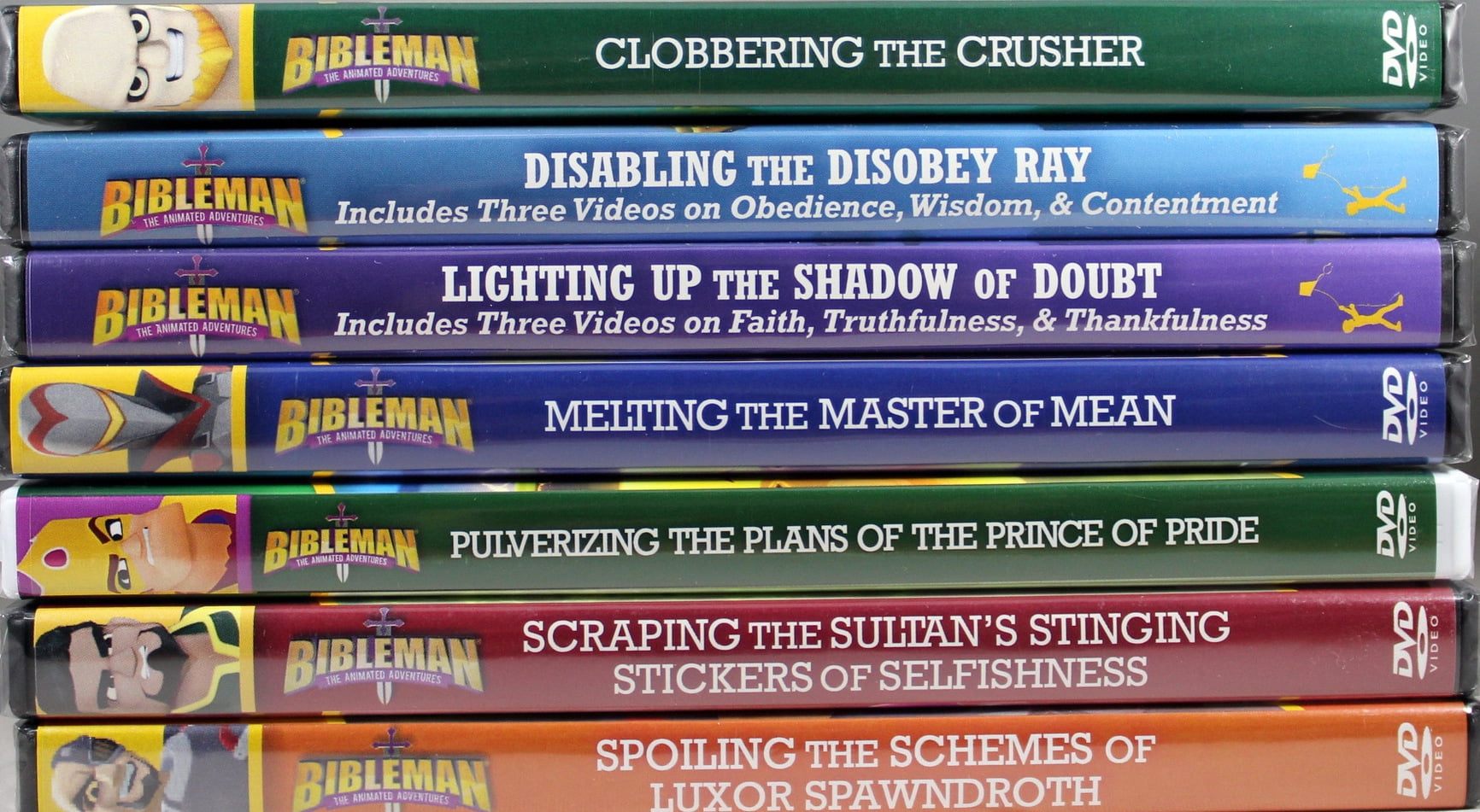 Bibleman Animated Adventures 7 SET NEW DVDs Kids Learn Biblical Verses ...