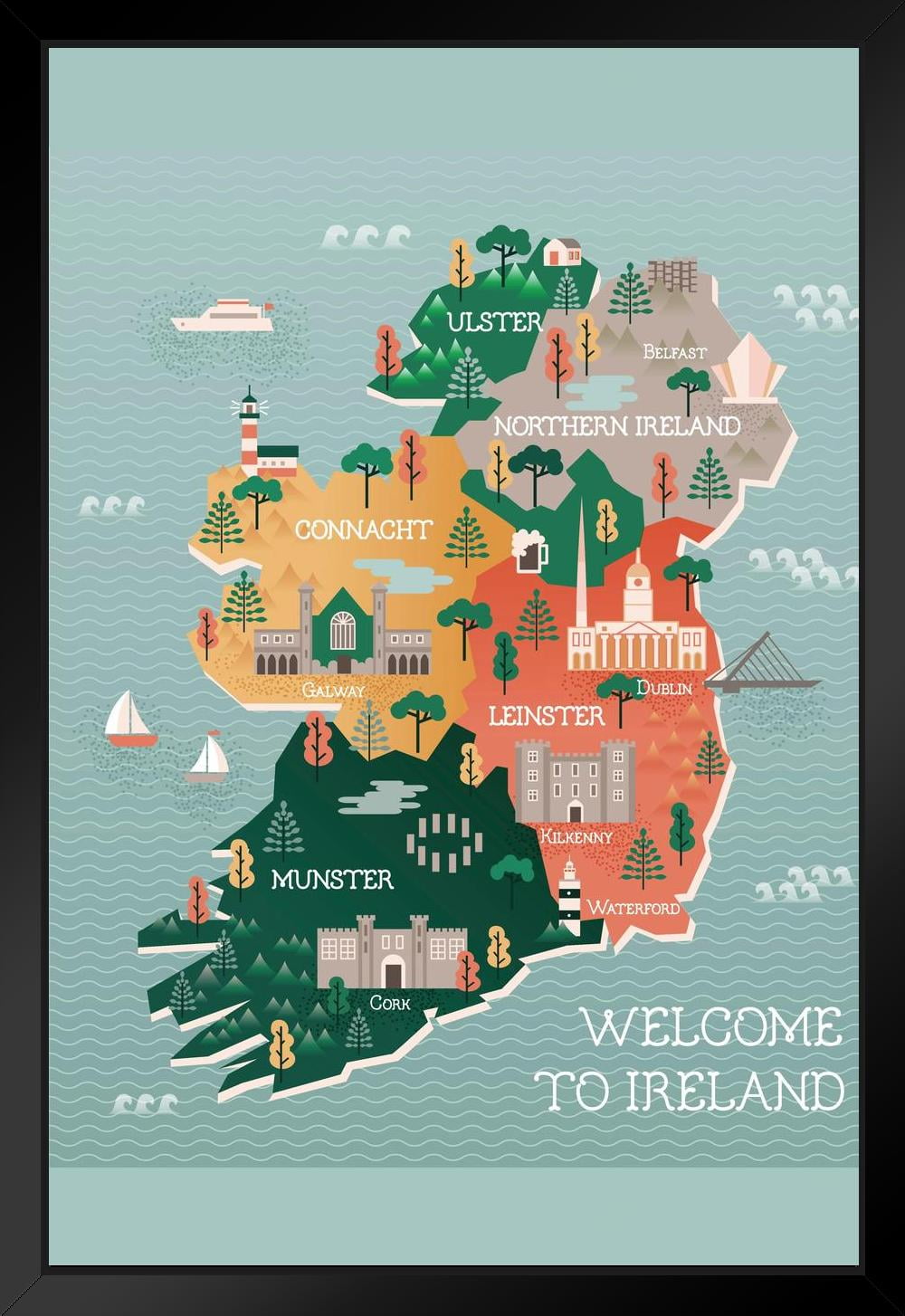 World Map With Landmarks