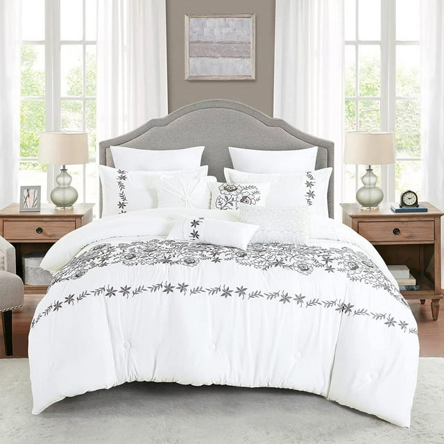 Sapphire Home Luxury 7 Piece King/Cal-King Comforter Set with Shams ...
