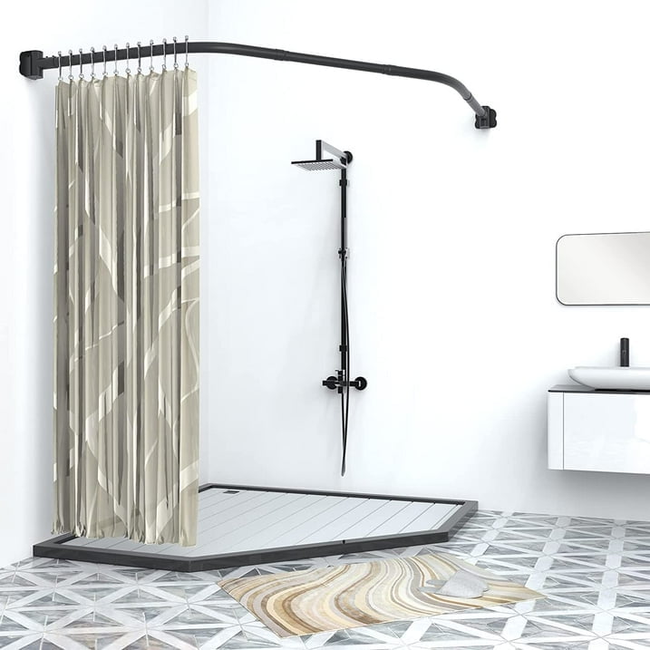 Click here for Misounda Corner Curved Shower Curtain Rod Rustproo... prices