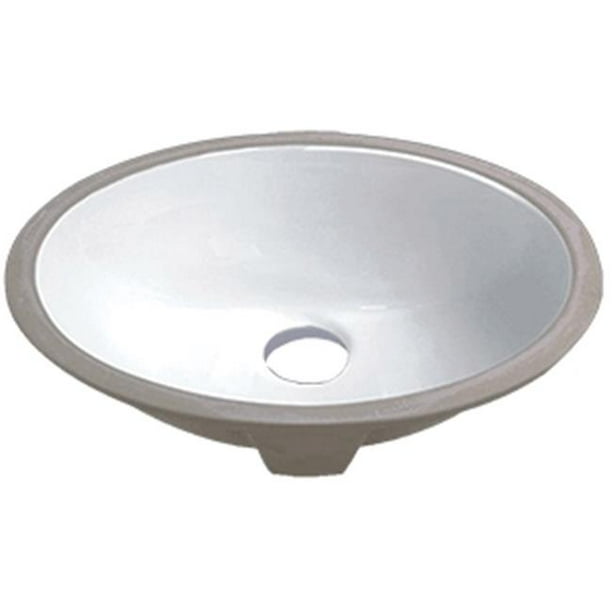CI CH833 Acorn Porcelain Oval Undermount Vanity Sink White - Walmart.com