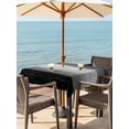 Black And Square Outdoor Tablecloth with Umbrella Hole White Grey ...