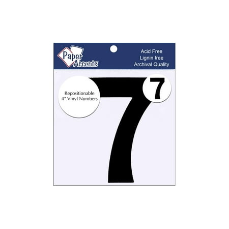 Vinyl Numbers Removable Adh 4" 7 2pc Black | Walmart Canada