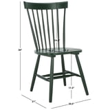 SAFAVIEH Parker Country Wood Solid Dining Parsons Chair, Garden Green ...