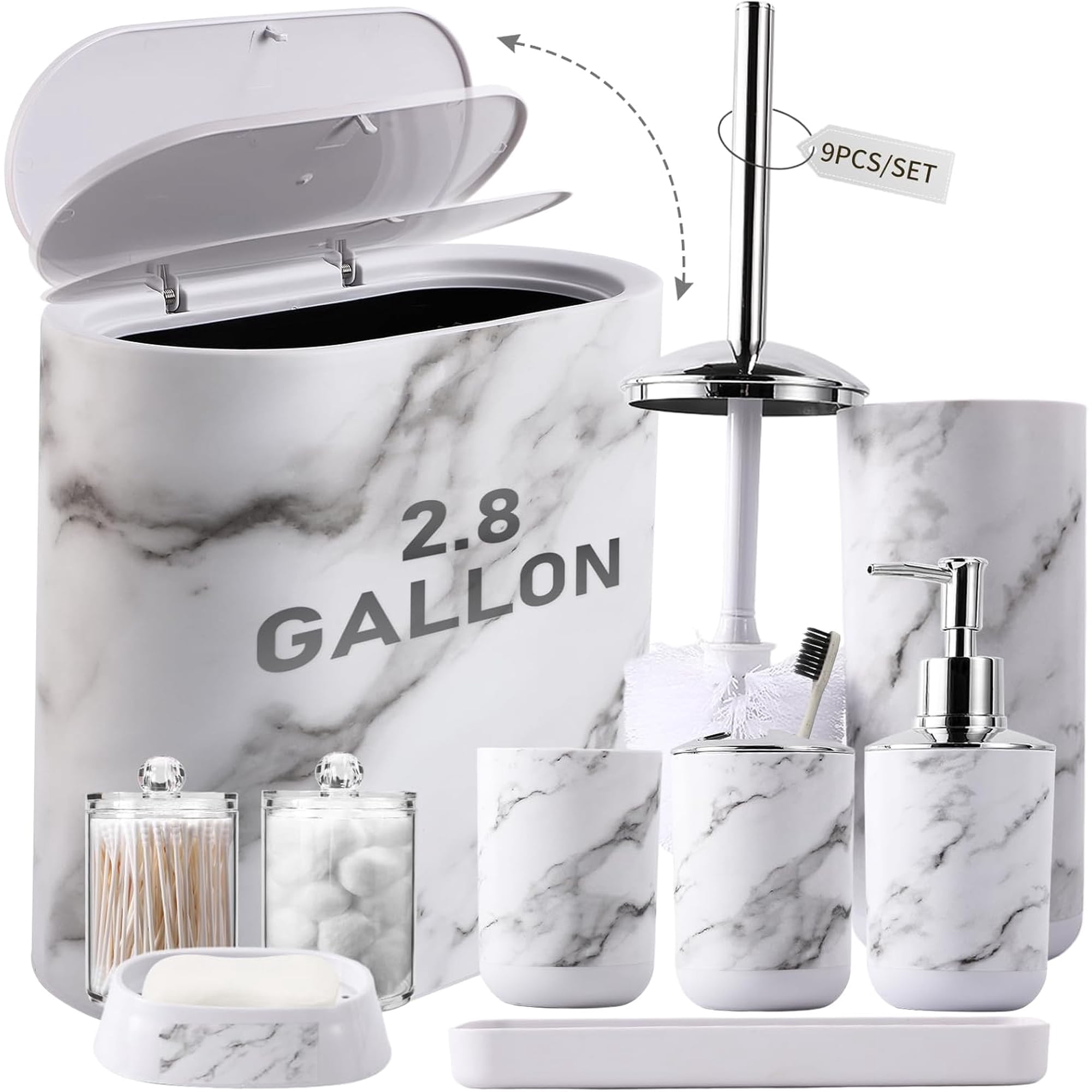 Click here for Wangbasdasd Bathroom Accessories Set  9-Piece Marb... prices