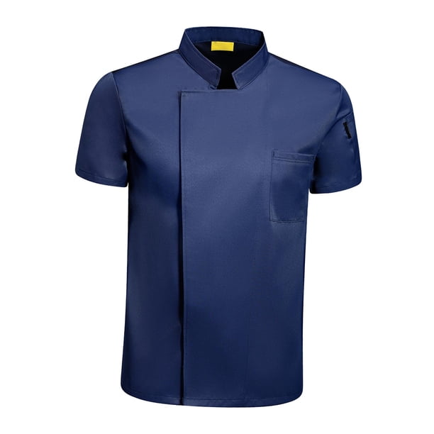 Men Women Chef Jacket Short Sleeve Top Work Wear Waiter Apparel Cooking ...