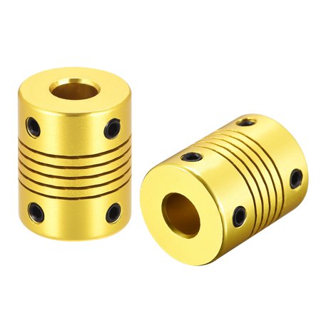 2 Pcs 8mm to 8mm Aluminum Alloy Shaft Coupling Flexible Coupler L25xD20 ...
