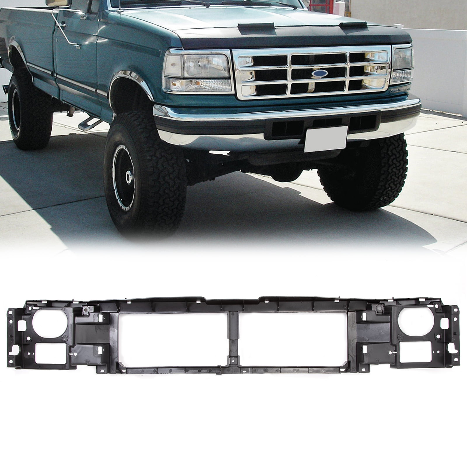 ECOTRIC Header Panel Grille Mount Panel for 1992-1997 Ford F-150 F-250 ...