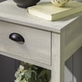 Walker Edison Modern Farmhouse 1 Drawer End Table, Stone Grey - Walmart.com
