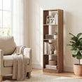 ELLEGNT 1 PCS 5-Tier Corner Bookshelf Storage Organizer – 4 Cube ...