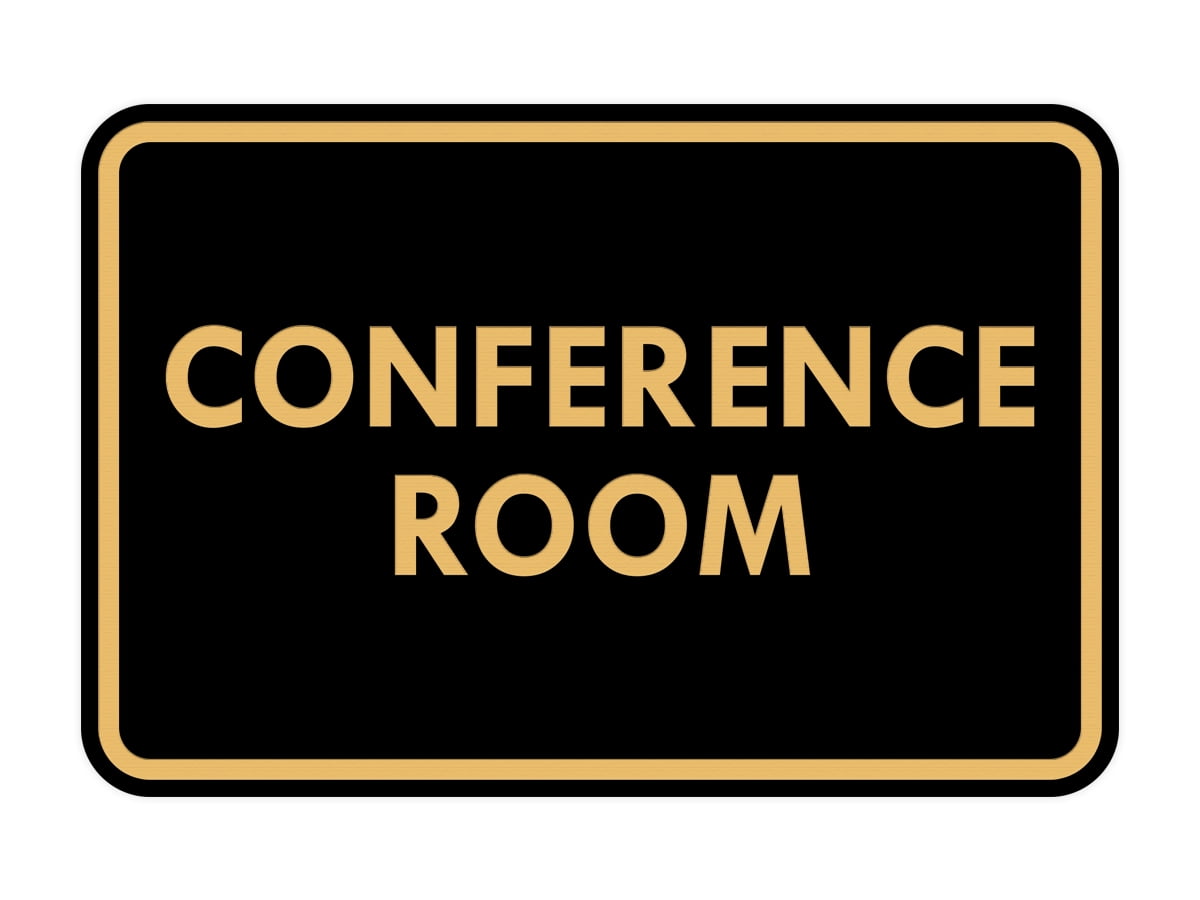 Classic Framed Conference Room Sign (Black /Gold) - Small - Walmart.com