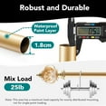 Adjustable Curtain Rod 66-120 Inch Long with Gold Decorative Finials, 3 ...
