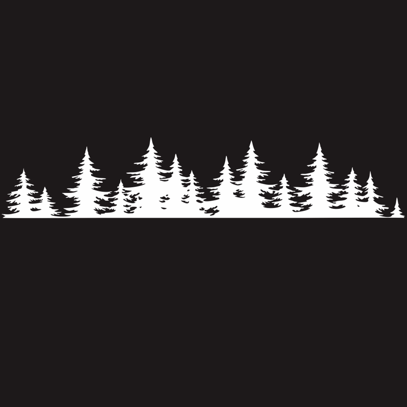 Meterk Pine Tree Forest Car Sticker Vinyl Decal Window Car Body Decor ...
