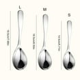 4Pcs Round Soup Spoon Stainsless Steels Serving Spoons Thick Short ...