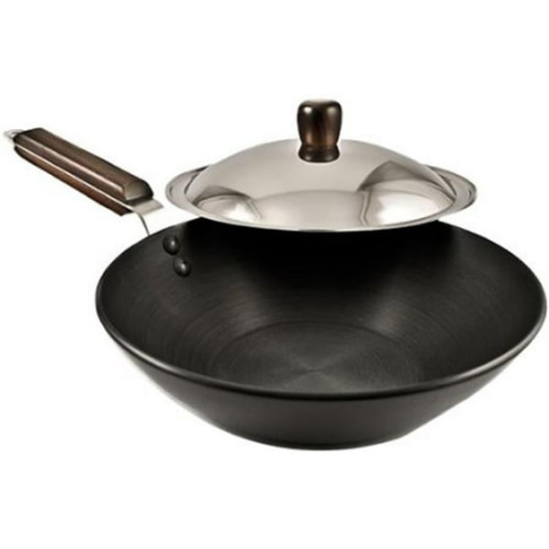 Hawkins L21 Futura Hard Anodised Deep Fry Pan Kadhai With Steel Lid And