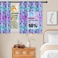 Butterfly and Blue Purple Pattern Blackout Curtains,Triple Weaved ...
