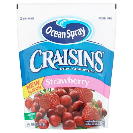 Ocean Spray Craisins Dried Cranberries, Strawberry Flavored, 12 Oz ...
