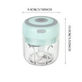 Elysia Electric Mini Garlic Chopper Portable Food Processor Vegetable Chopper Onion Mincer ...