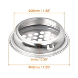35mm Circular Soffit Vent, 18 Pack Stainless Steel Round Air Vents ...