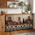 Cabinet Curtain 32''W x 55''L,Brown Farmhouse Under Sink Curtain Drapes ...