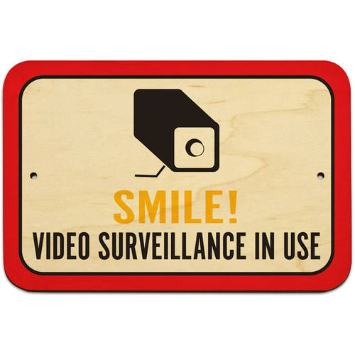 Smile Video Surveillance In Use Sign - Walmart.com