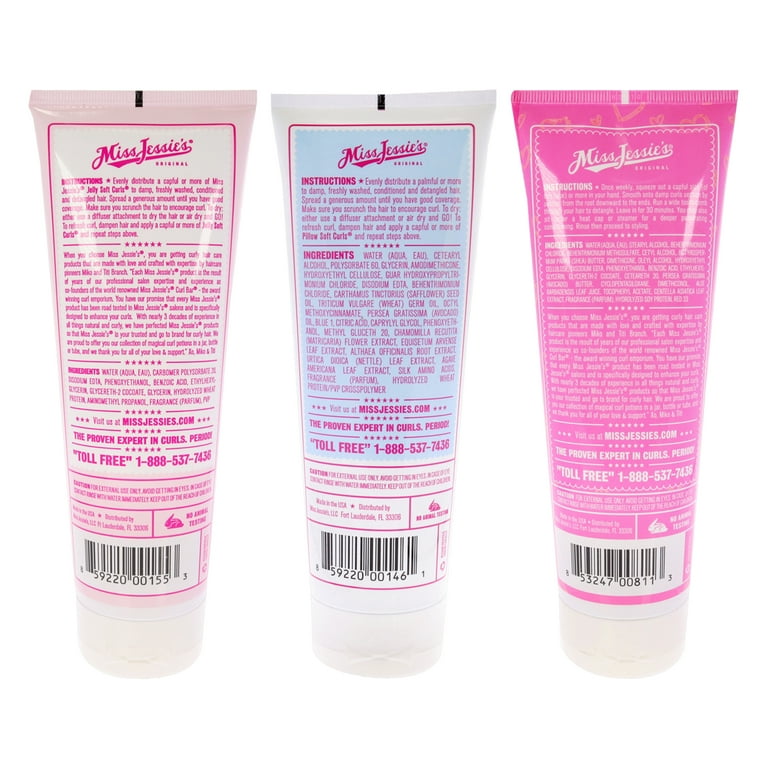 Miss Jessies Jelly Soft Curl With Pillow Soft Curls and Super Sweetback Treatment 3 Pc Kit 8.5oz Gel 8.5oz Lotion 8.5oz Treatment Walmart