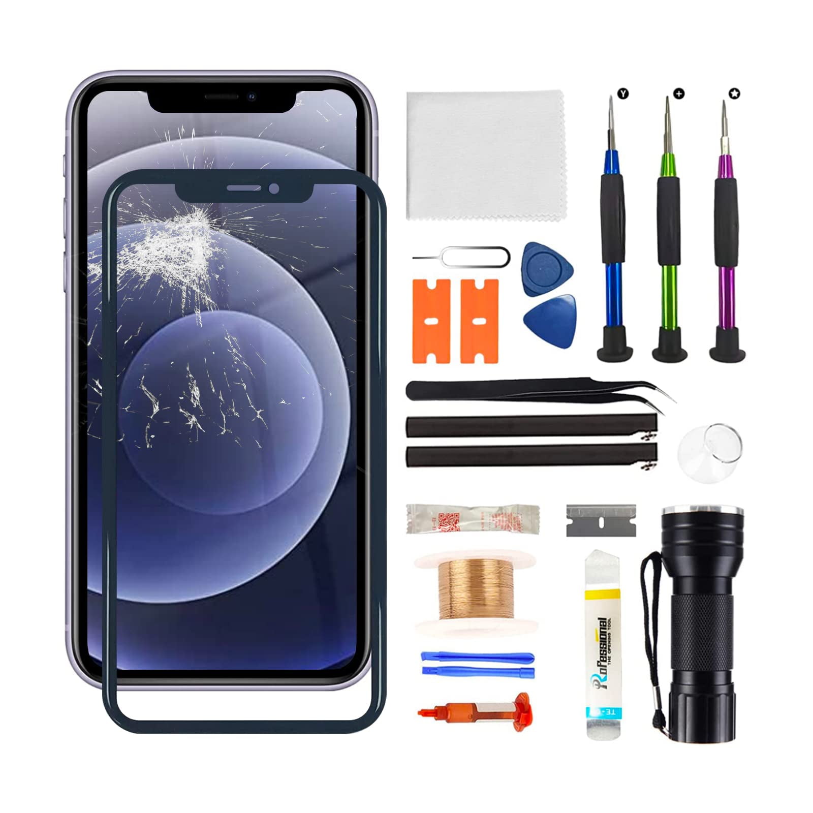 Screen Replacement Compatible with iPhone 12/12 Pro Series 6.1 inch ...