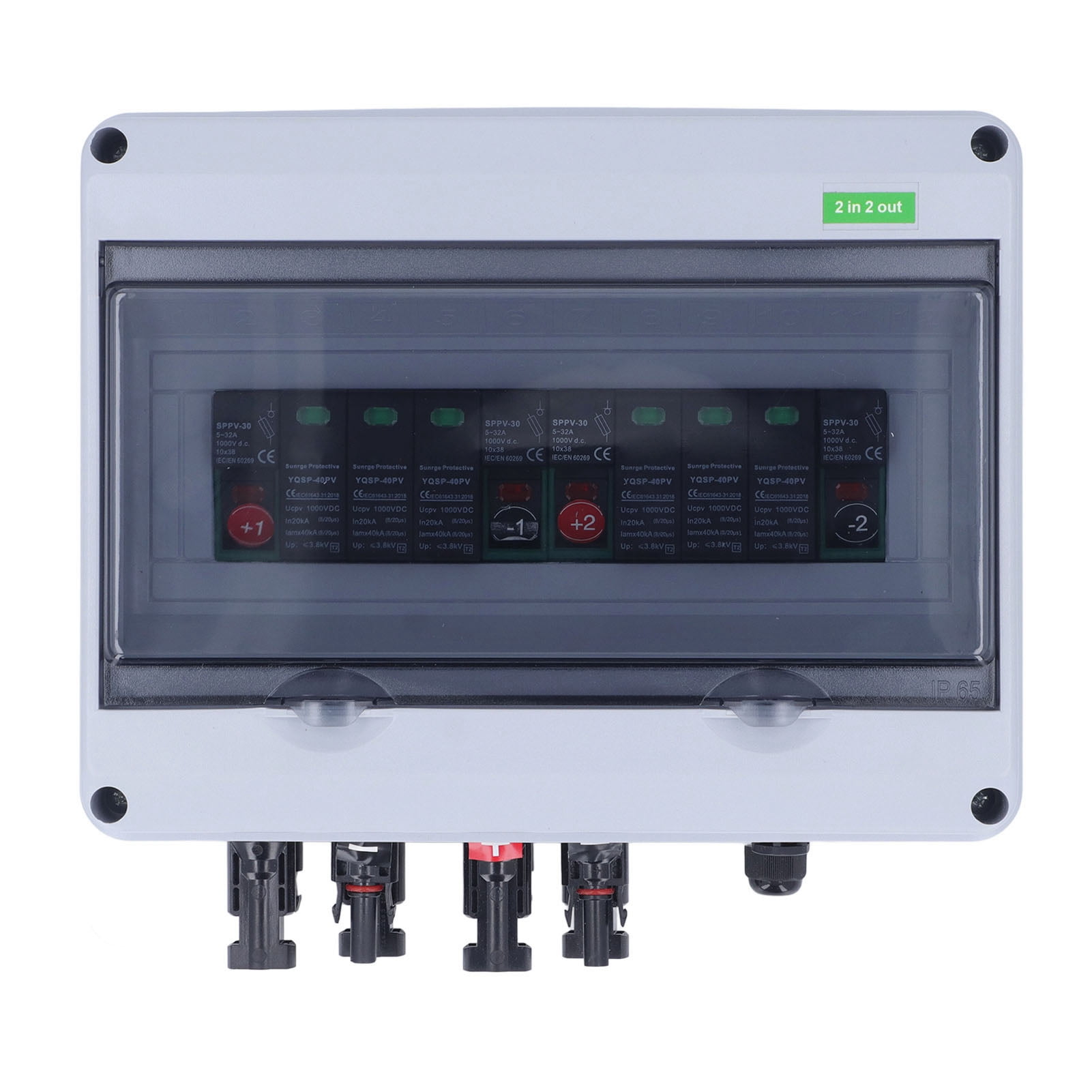 Caja Combinadora Solar Fotovoltaica, IP65 Diseño De Tapa Transparente Impermeable Multifuncional ...